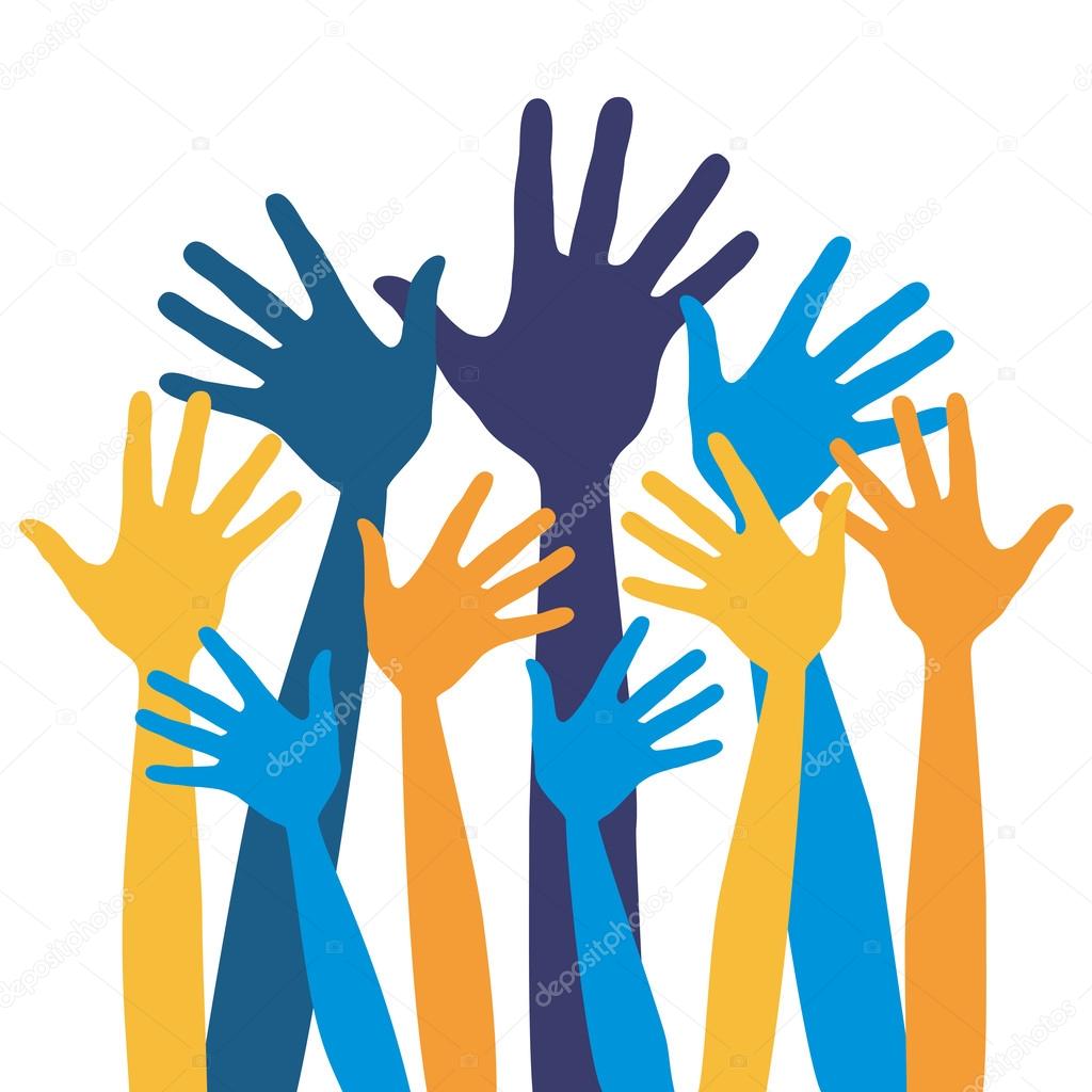 Vector: colourful hands | Colourful hands vector — Stock Vector ...