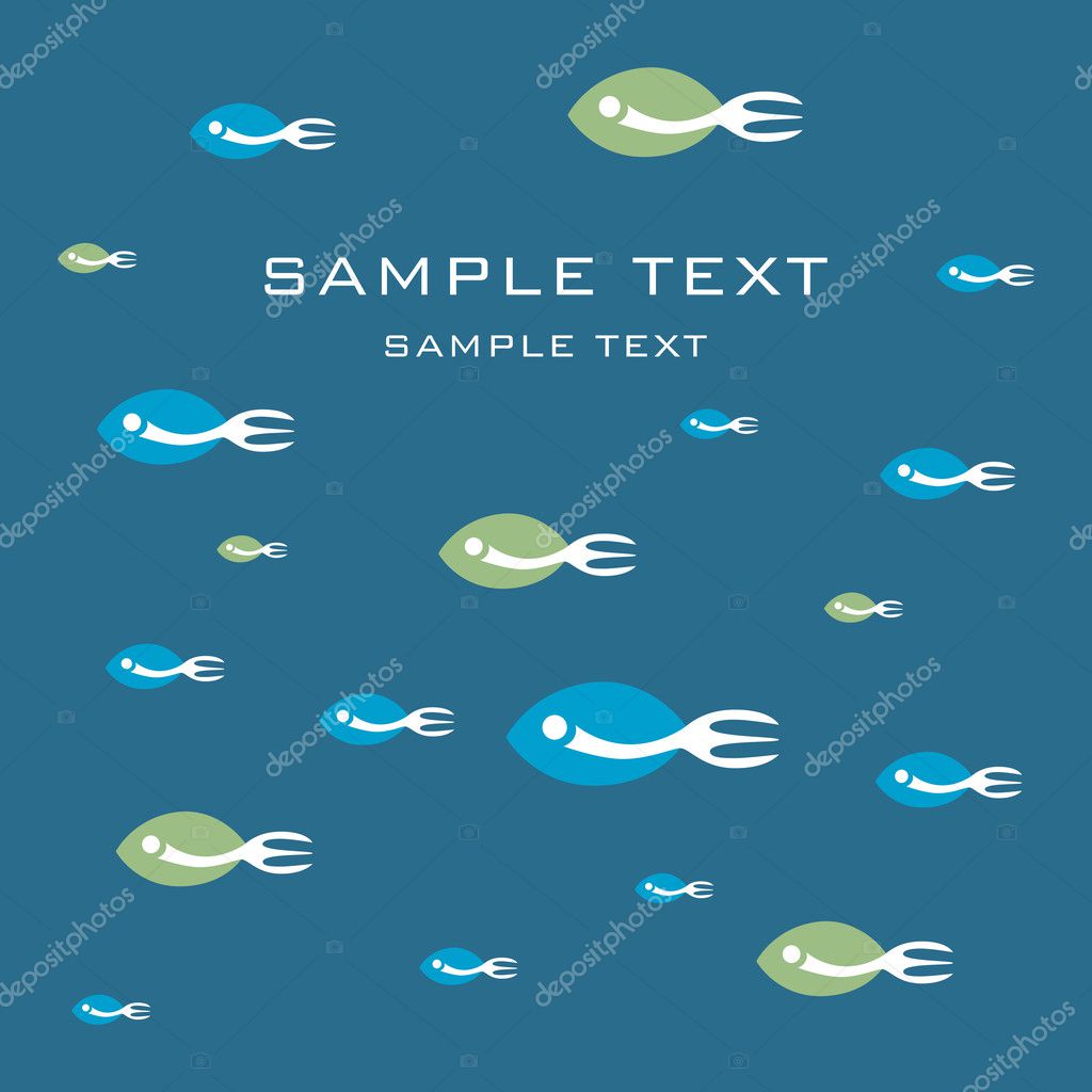 Fork tailed fish design. Stock Vector by ©aquasip 26604367