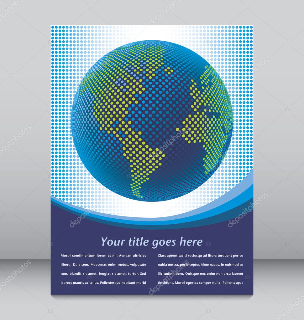 Digital world map with copy space vector. Stock Vector Image by ...