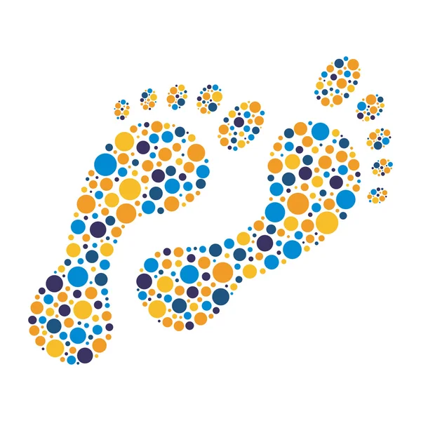 Footsteps in circle Vector Art Stock Images | Depositphotos