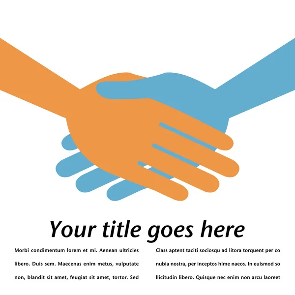 Handshake, Teamwork Hands Logo. Vector illustration. Stock Vector Image ...