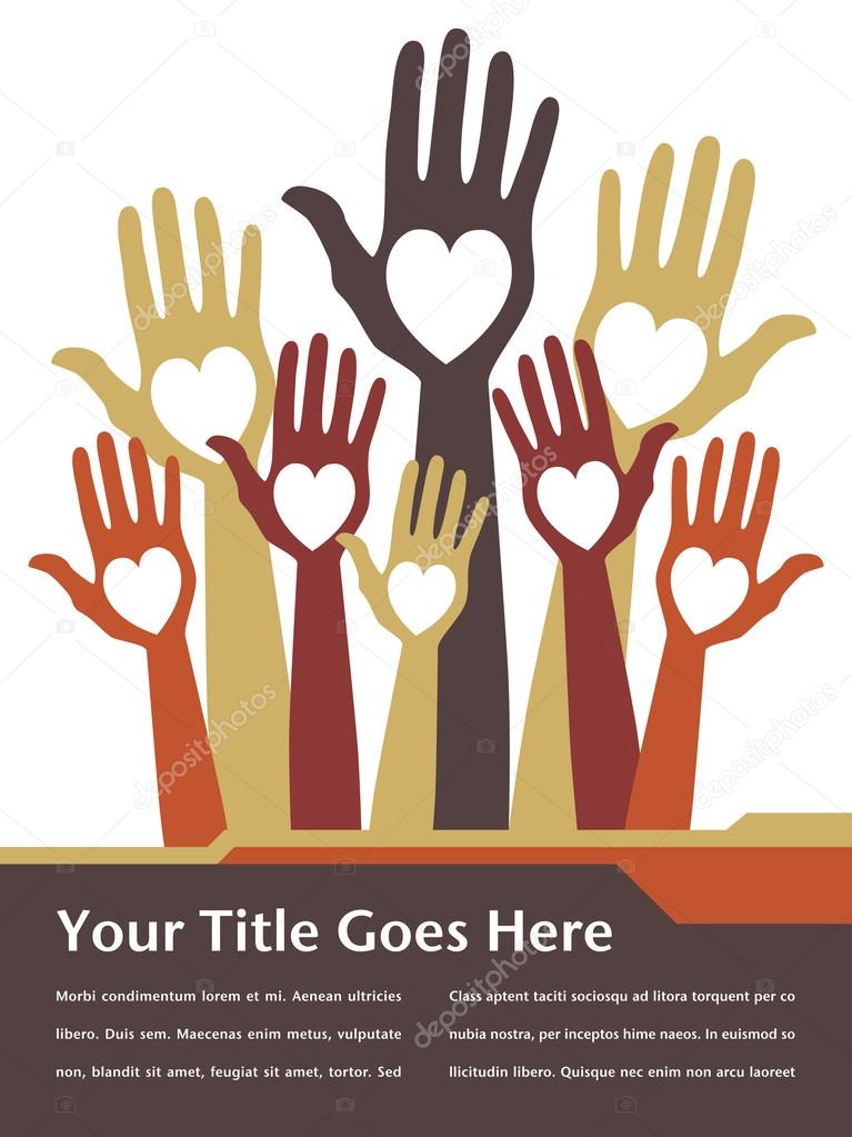 Loving hands leaflet design. Stock Illustration by ©aquasip #26870383