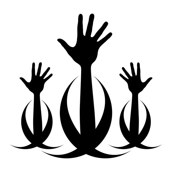 Textured overlapping hands design. Stock Vector Image by ©aquasip #26602889