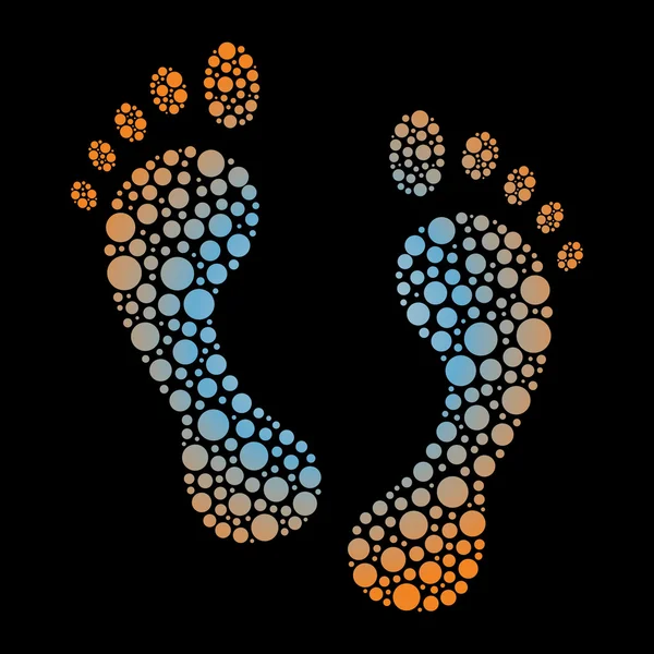 Footsteps in circle Vector Art Stock Images | Depositphotos