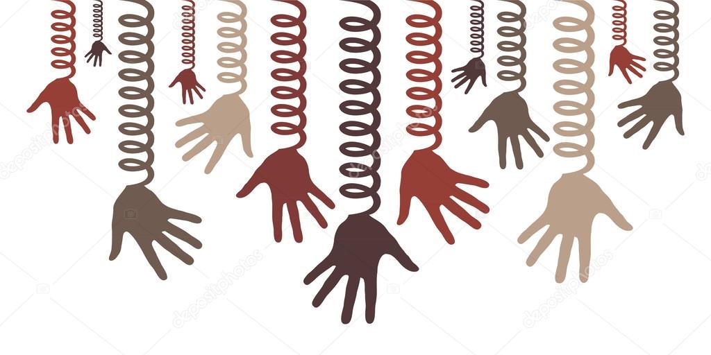 Reaching hands Stock Vector Image by ©aquasip #26922311