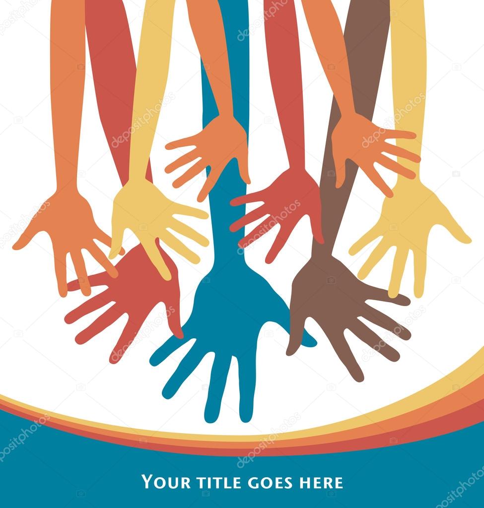 Happy colorful hands Stock Vector Image by ©aquasip #26923853