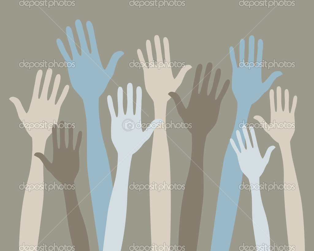 Happy colorful hands Stock Vector Image by ©aquasip #26924107