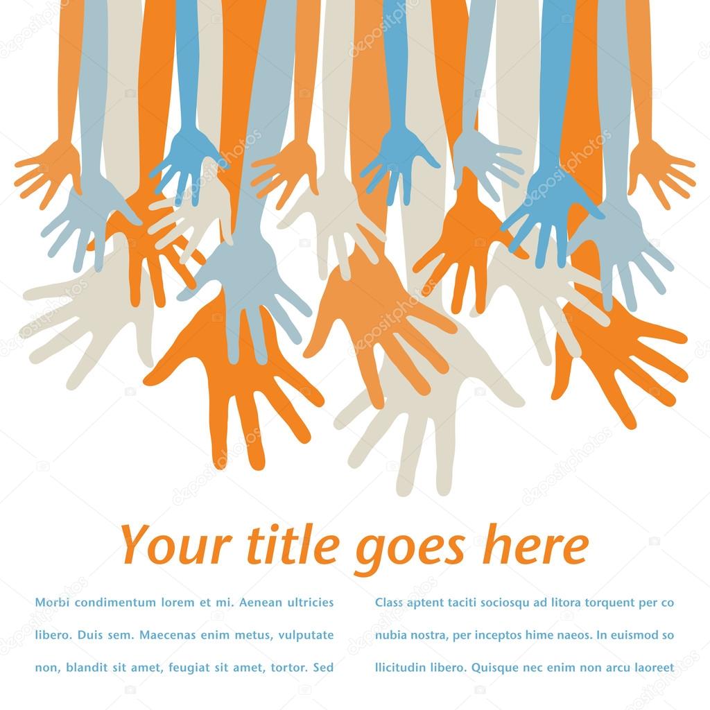 Happy colorful hands Stock Vector Image by ©aquasip #26924139