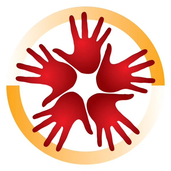 Round hands logo — Stock Vector © magagraphics #50589417