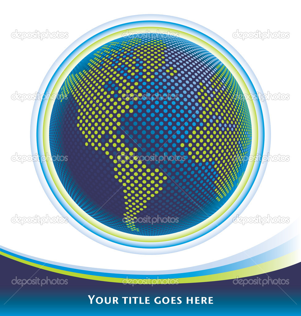 Digital world map Stock Vector by ©aquasip 27194593