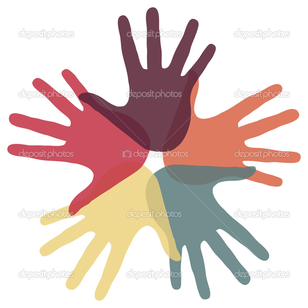 Circle of colorful hands Stock Vector Image by ©aquasip #27270939