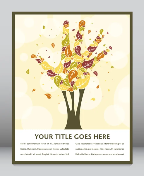 Leaves falling from a hand shaped tree vector Stock Vector Image by ...