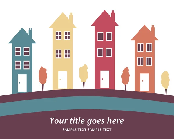 Row houses Vector Art Stock Images | Depositphotos