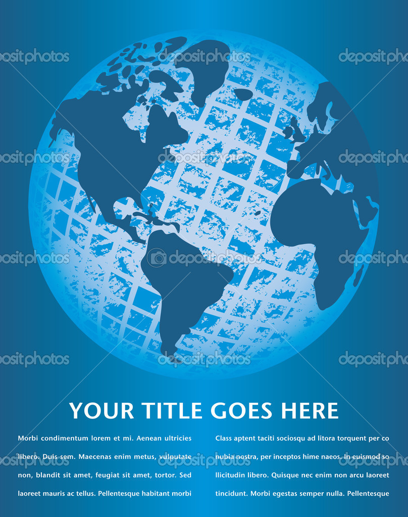 Digital world map with copy space vector. Stock Vector Image by ...