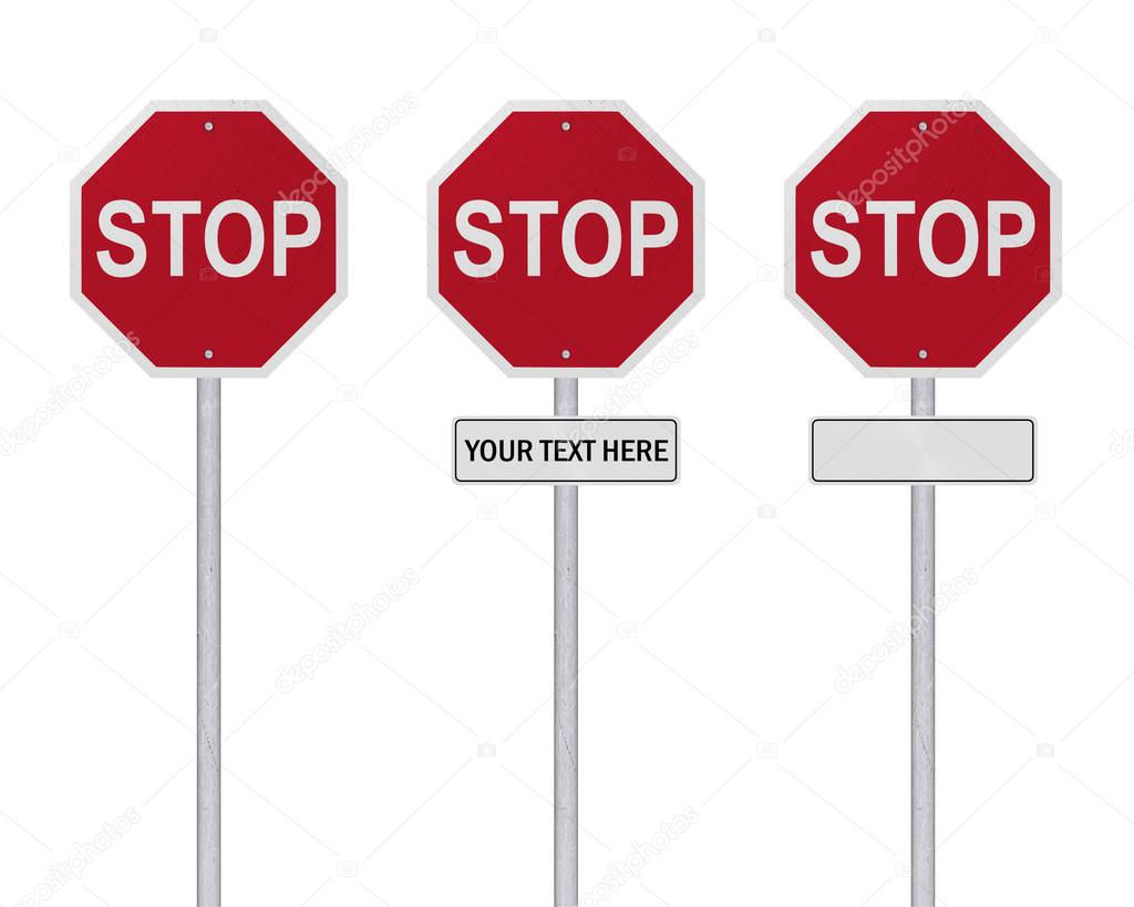 STOP Sign - Aislado - En blanco 2022