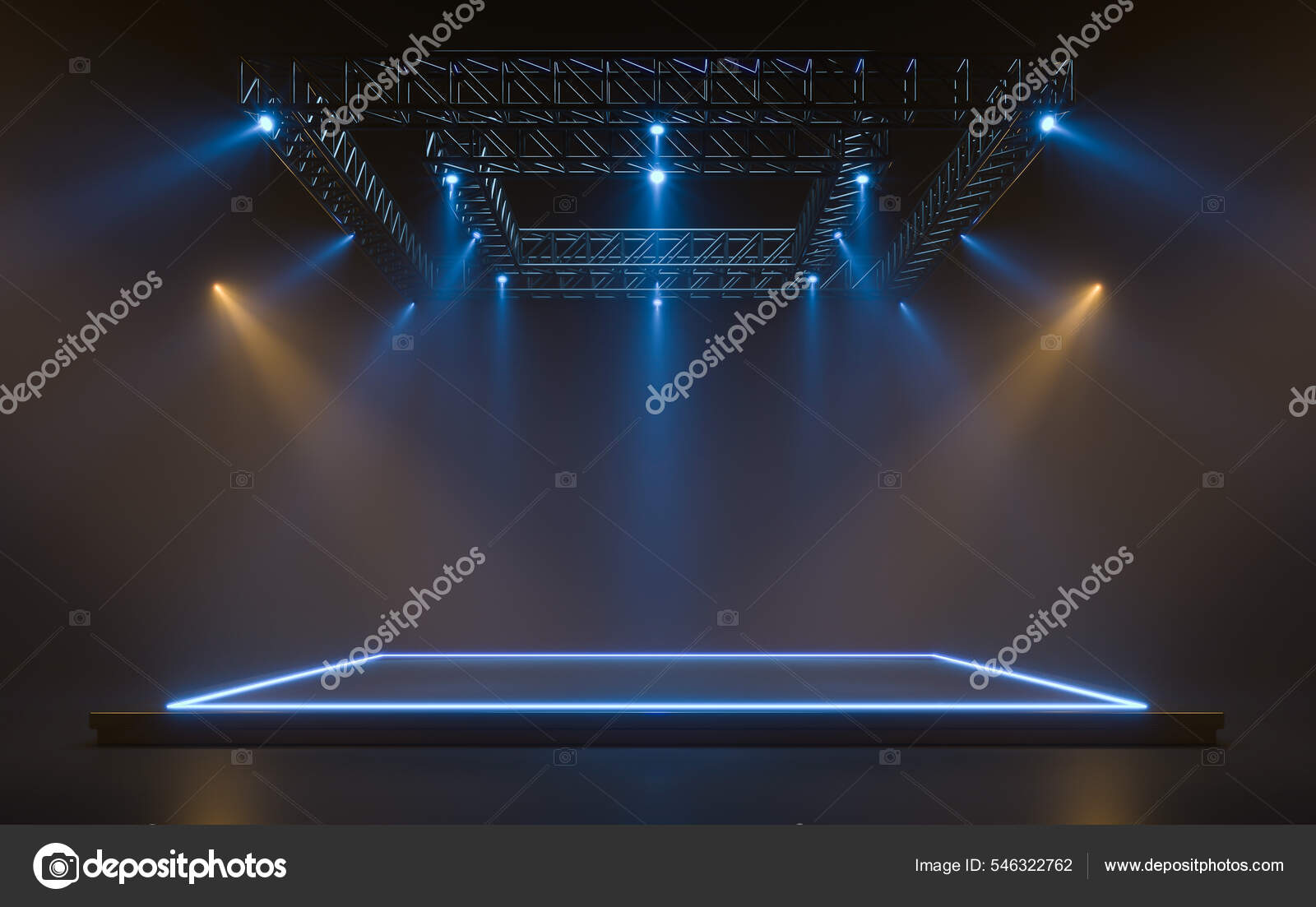 Empty Stage Spotlight