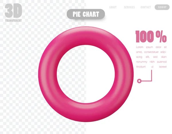 Colorful Object Pie Chart Showing Percentage Split Business Information ...