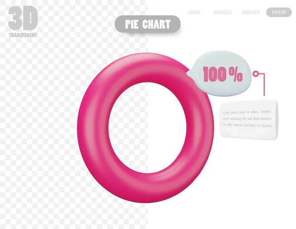 Colorful Object Pie Chart Showing Percentage Split Business Information ...