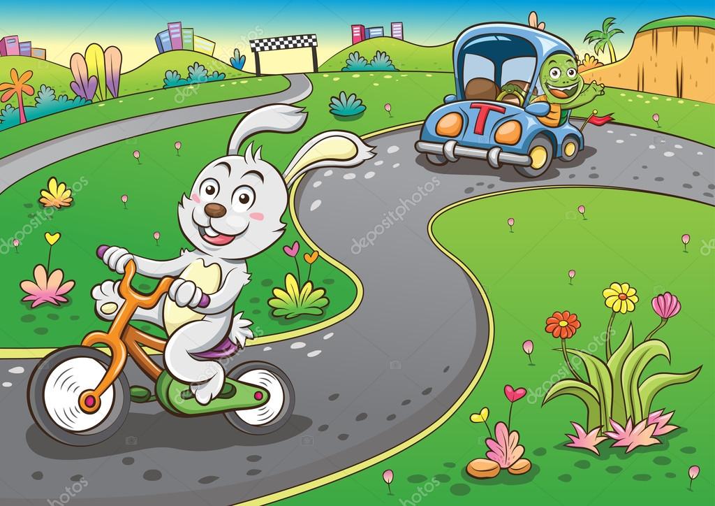 Rabbit and turtle Stock Illustration by ©akarakingdoms #51622081