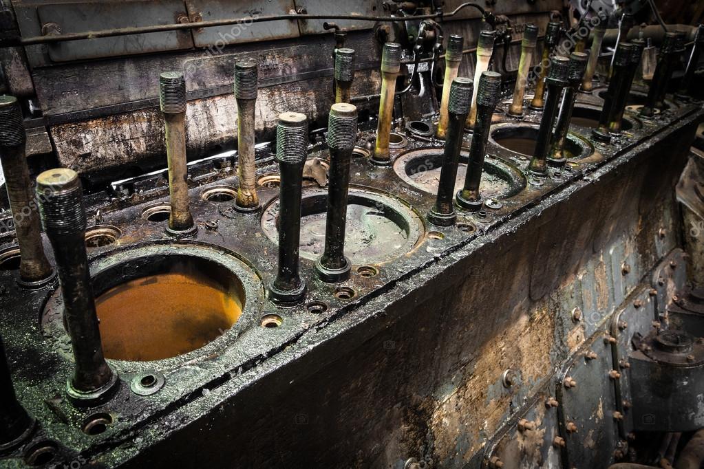 Diesel train engine in vehicle repair station ⬇ Stock Photo, Image by ...