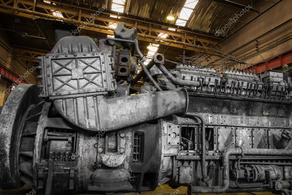 Diesel train engine in vehicle repair station ⬇ Stock Photo, Image by ...