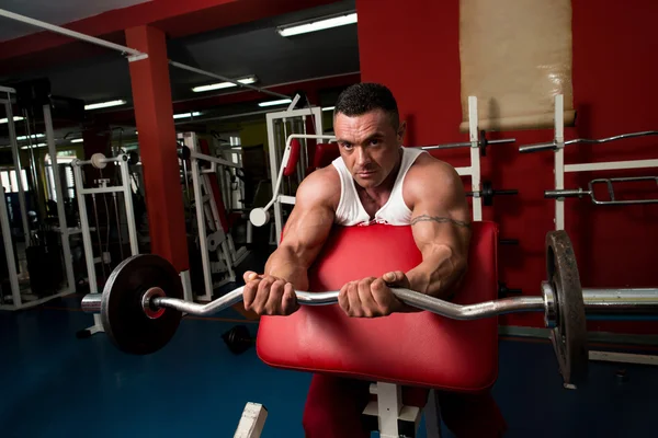 Bodybuilder Doing Heavy Barbell Exercise - Stock Image - Everypixel