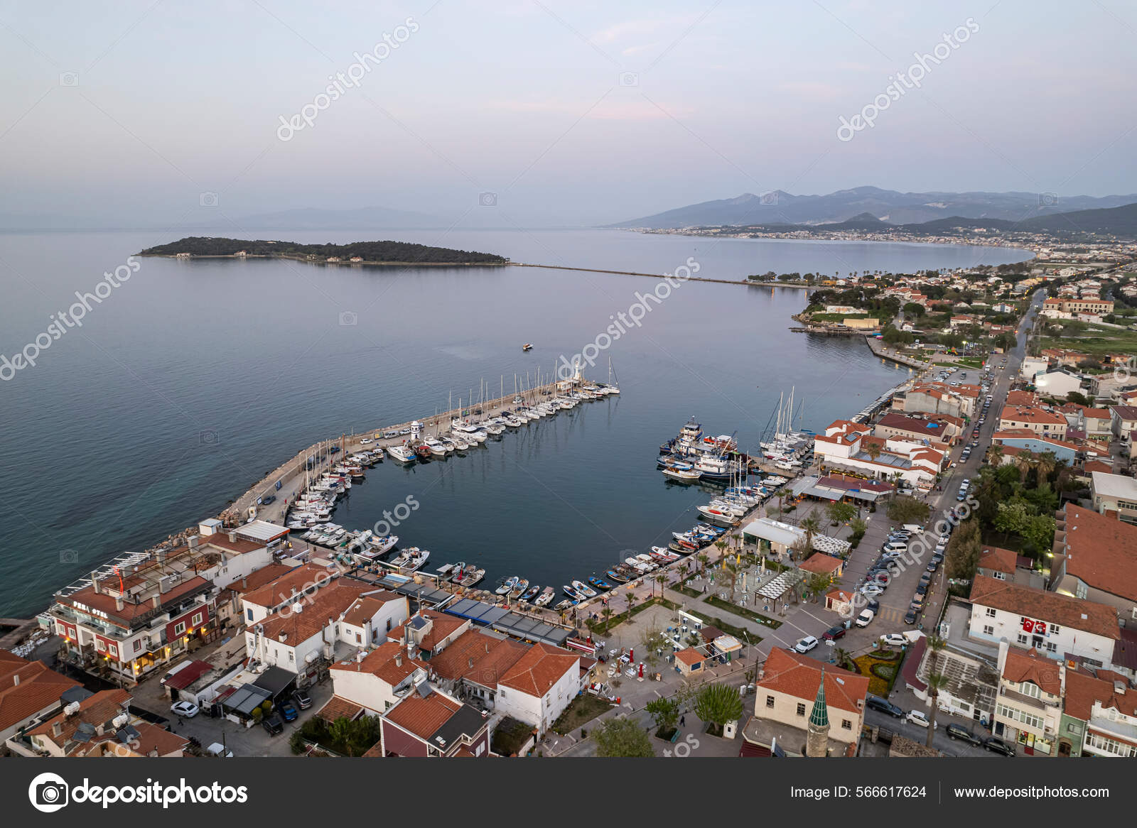 Drone Shot Beautiful Urla Izmir Third Largest City Turkey Aerial Stock ...