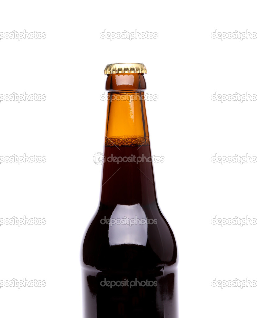Top one bottle of beer isolated — Stock Photo © indigolotos #27618687
