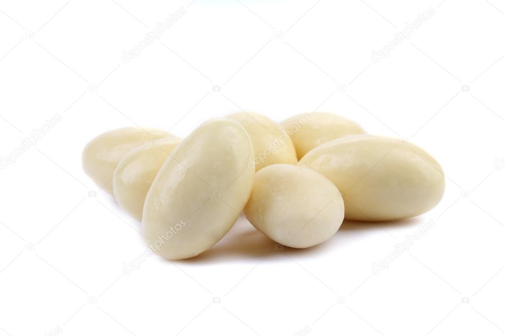 Dragee, in white chocolate covered. Stock Photo by ©indigolotos 28726183