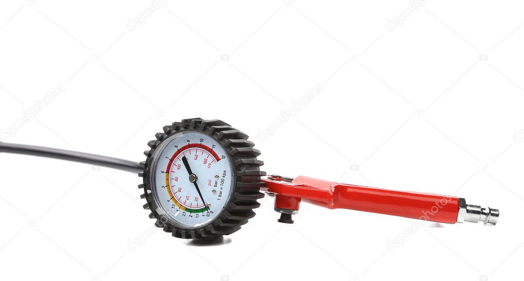 Manometer for car tyre pressure setting. — Stock Photo © indigolotos ...