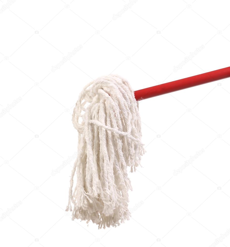 Red mop for cleaning — Stock Photo © indigolotos #42592339
