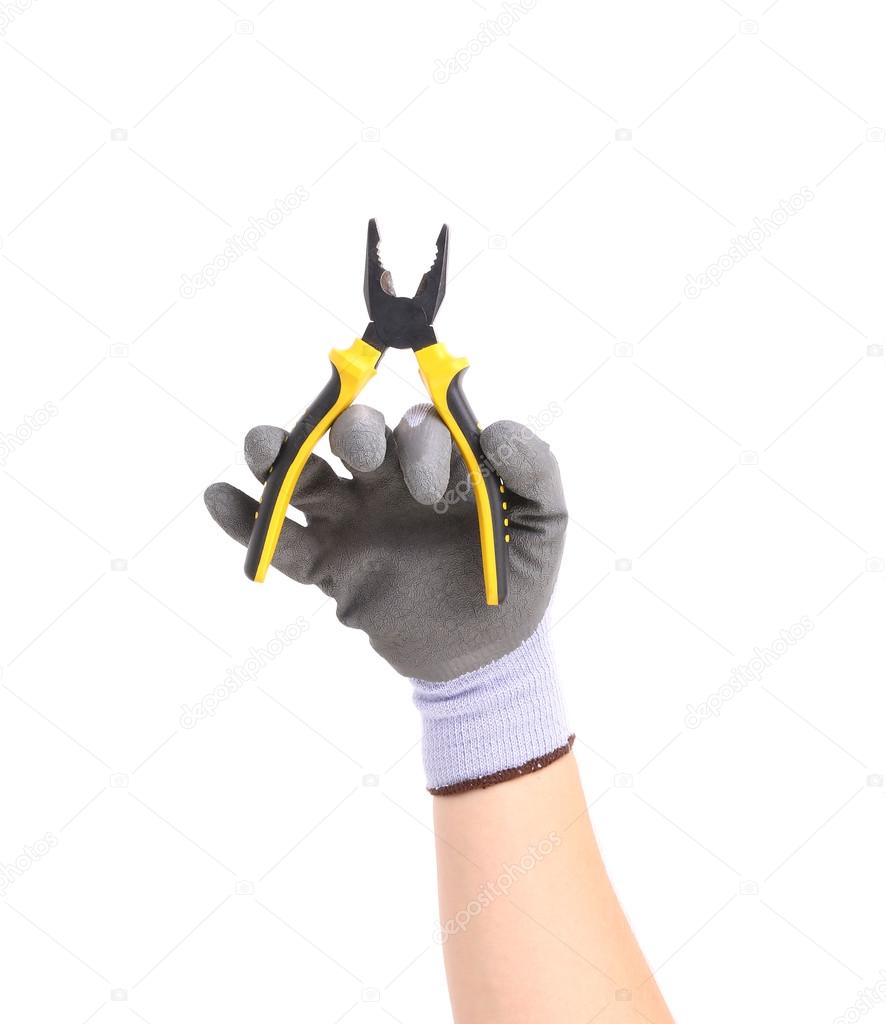 Working hands with pliers. Stock Photo by ©indigolotos 44519603