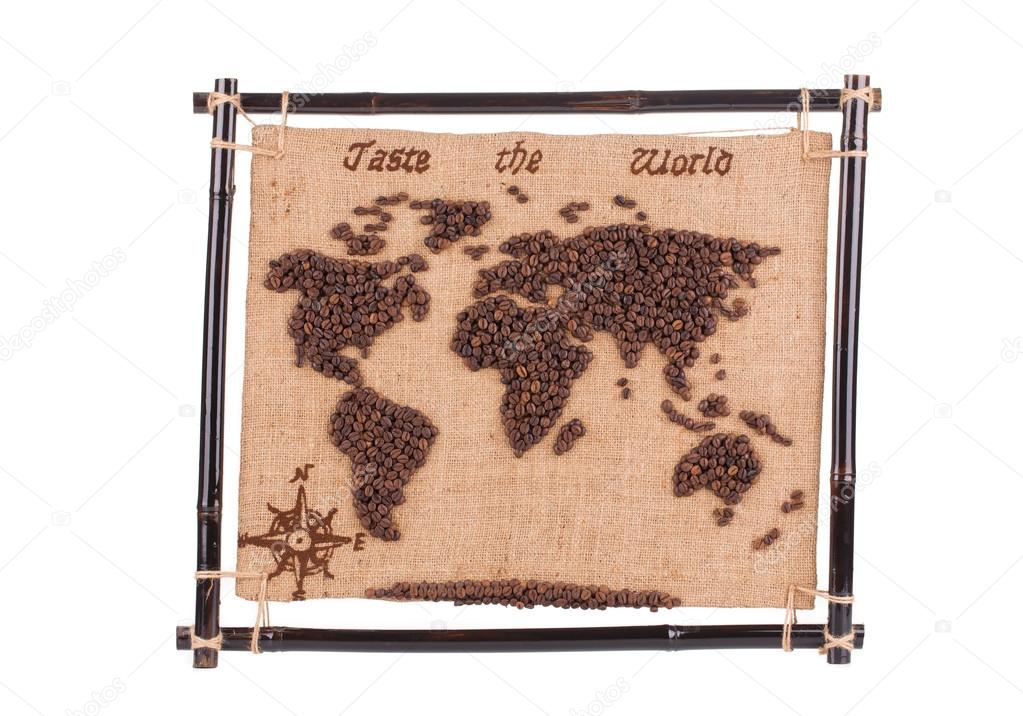 Handmade coffee map — Stock Photo © indigolotos #49064347