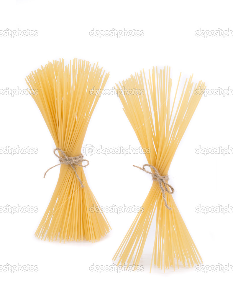 Bow tie of italian spaghetti pasta. — Stock Photo © indigolotos #49072367