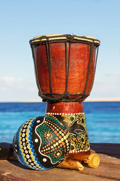 Maracas and ethnic drum - Stock Image - Everypixel