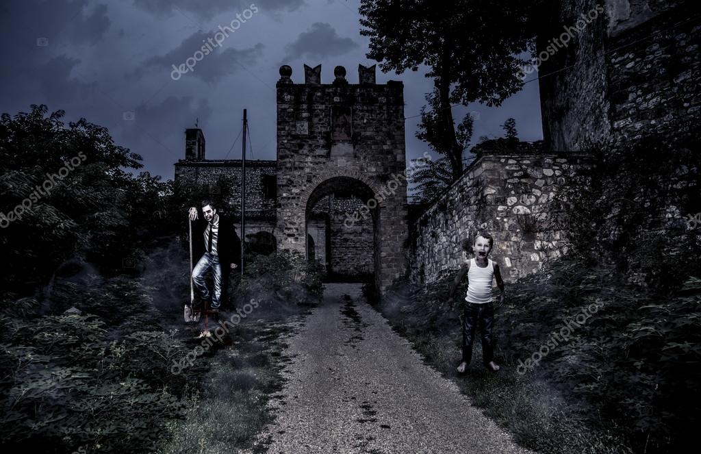 The Horror Castle, Halloween Collection — Stock Photo ...