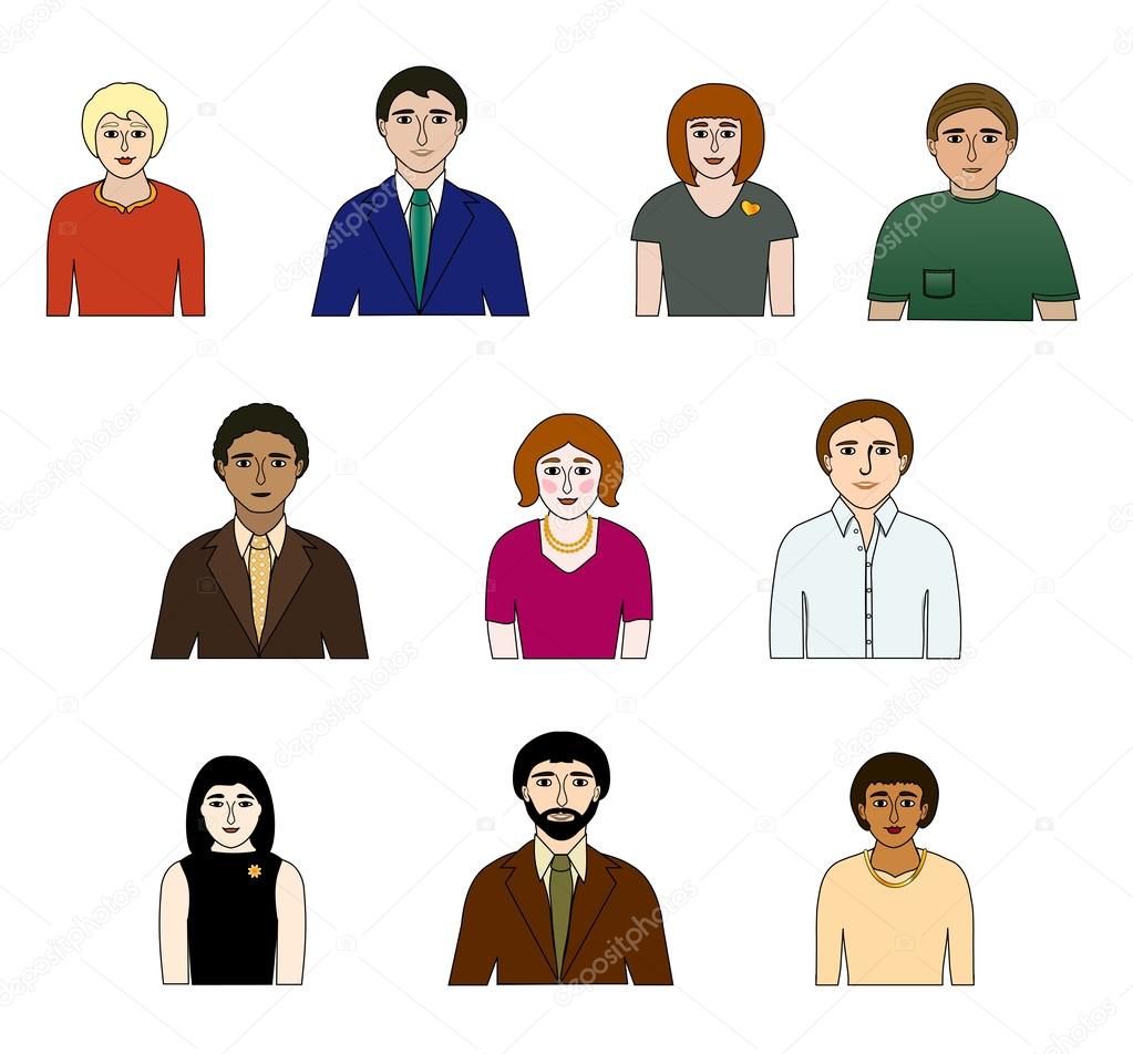 Ten people Stock Illustration by ©Birgit247 #34227951