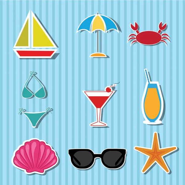 Beach Icons Stock Vector Image by ©L4DISENO #27172481