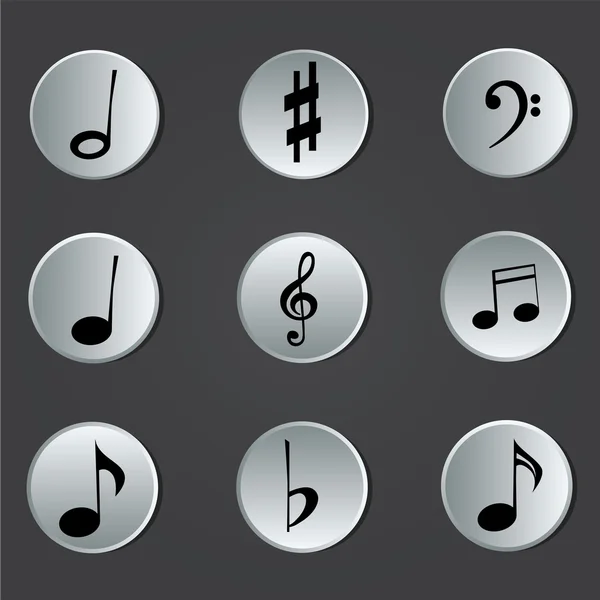 9,597,315 Music note buttons Vector Images | Depositphotos