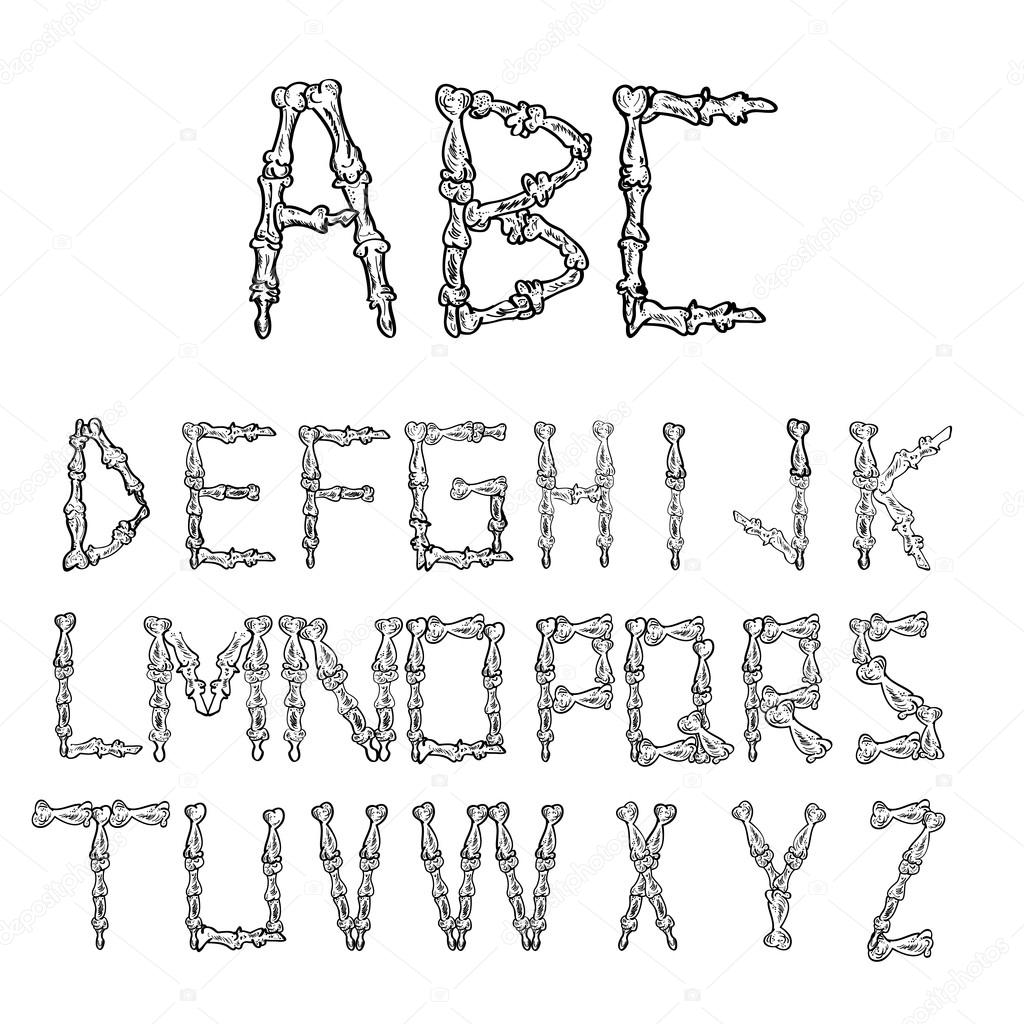 Skeleton alphabet Stock Vector Image by ©L4DISENO #28549671