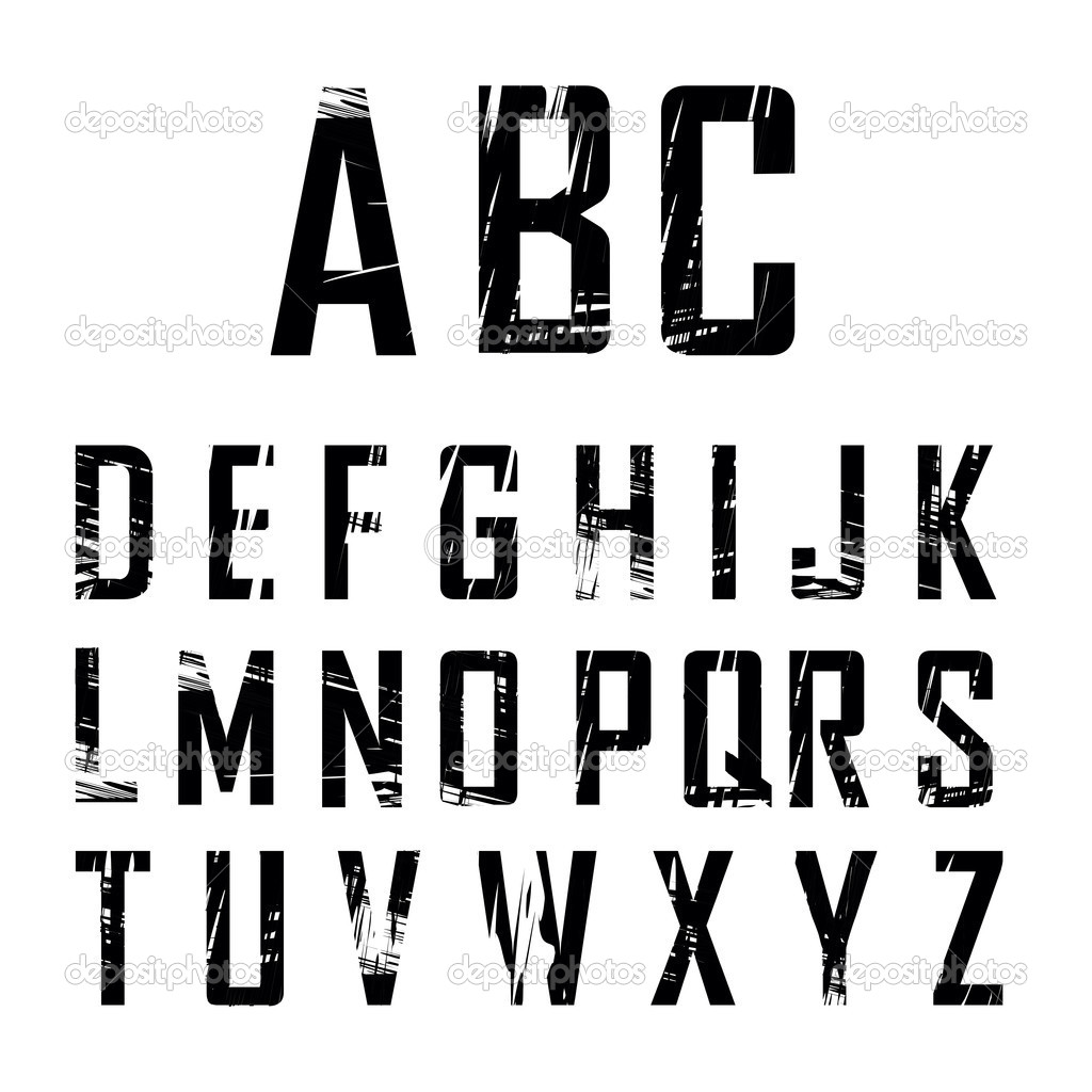 Dirty alphabet Stock Vector Image by ©L4DISENO #28549709