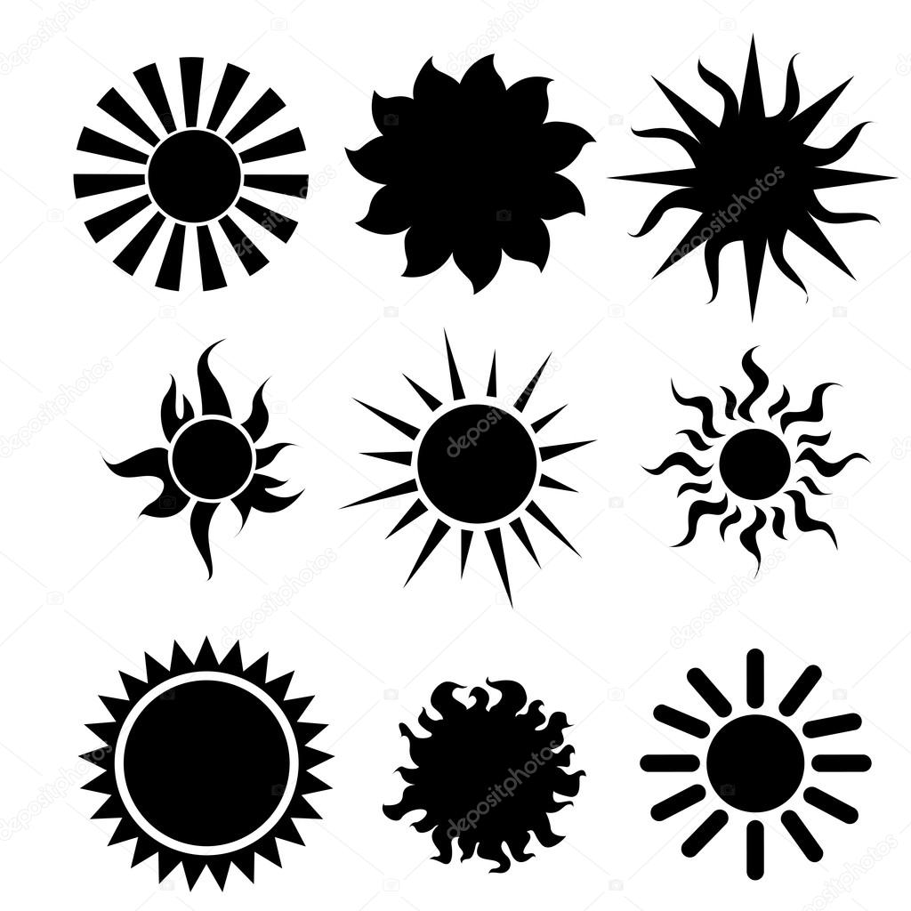Sun Silhouette Vector