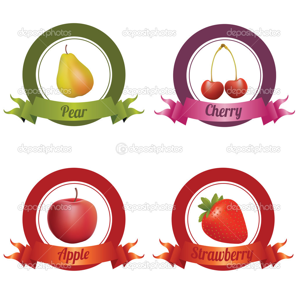 Fruits Labels Stock Vector Image by ©L4DISENO #33022861