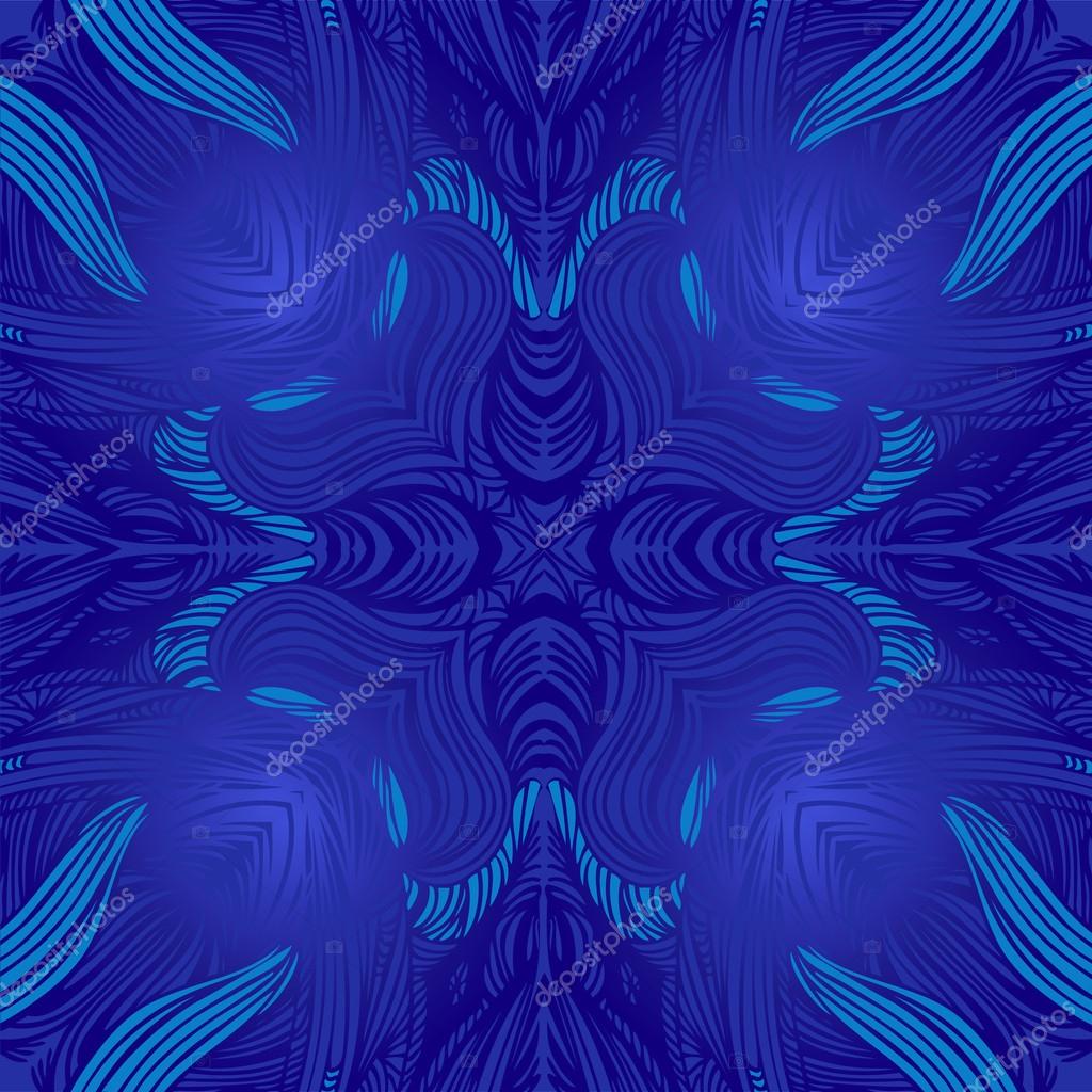 Vector ornamental square lace pattern, ice background with many details ...