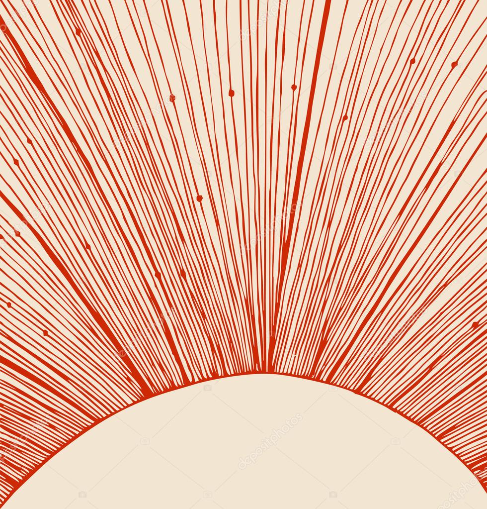 Red Sun Rays Background