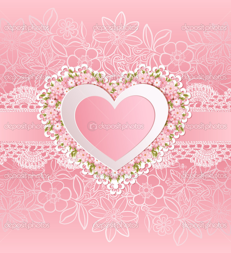 Greeting card with heart shape. Stock Vector Image by ©Kolobock #41922099