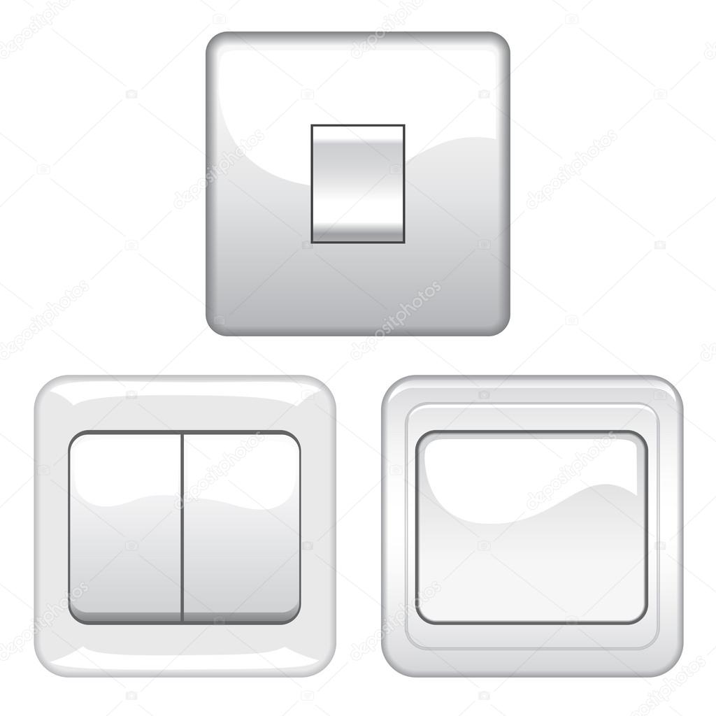 Switches on white background Stock Vector by ©Kolobock 42545231