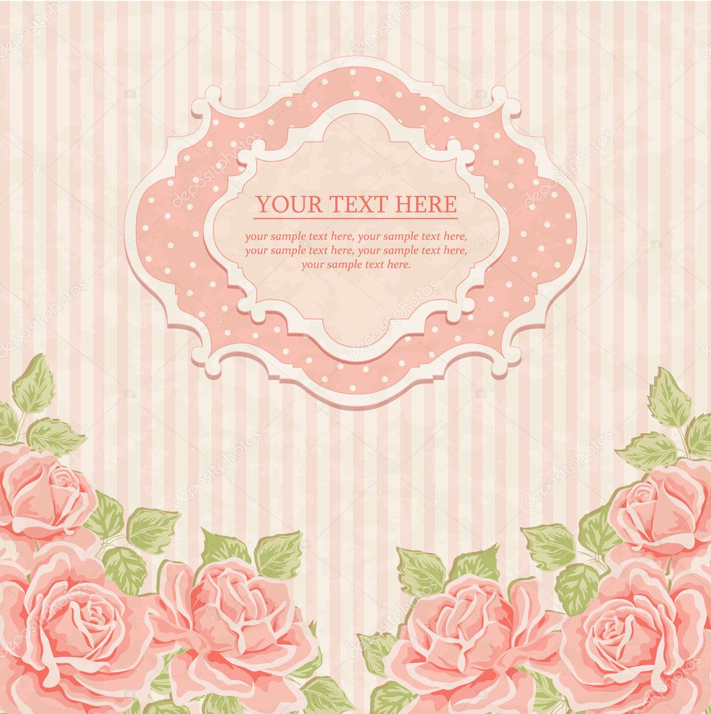 Fondo vintage con rosas. vector, gráfico vectorial © Kolobock imagen ...