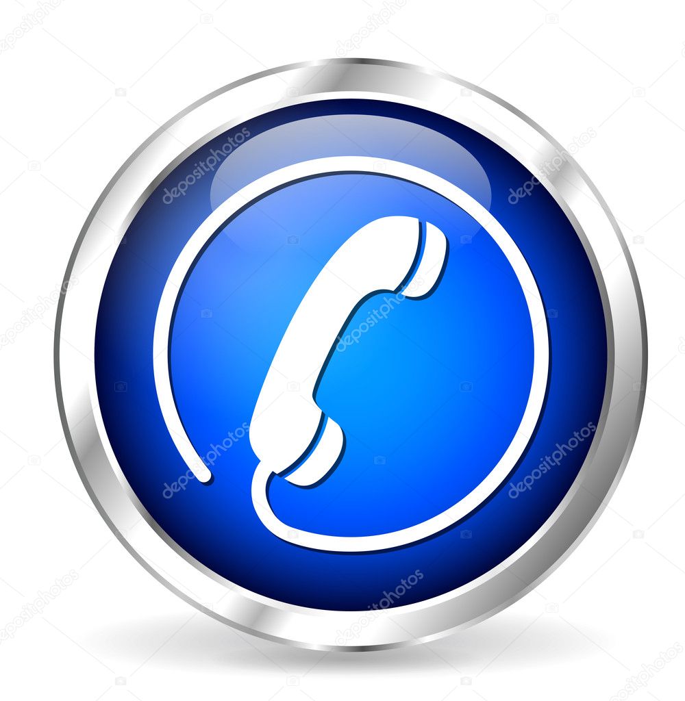 Blue phone icon Stock Vector Image by ©nickylarson #28928607