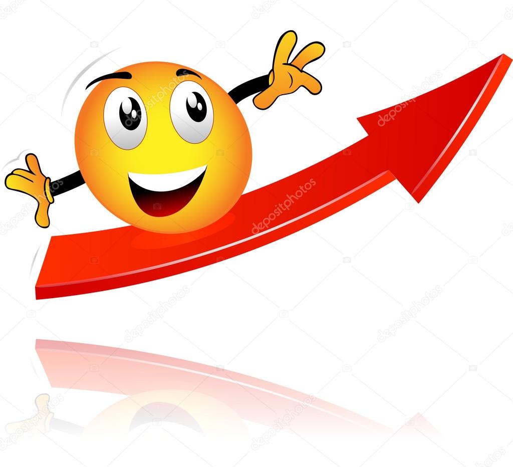 Smiley sur une flèche — Image vectorielle nickylarson © #28929833